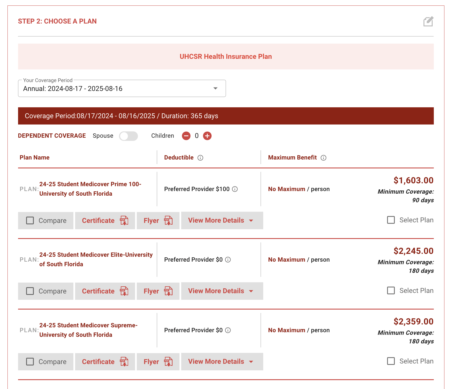 University Of South Florida-Student Medicover F1 Insurance Waiver